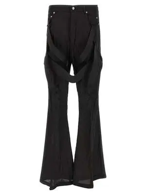 Rick Owens Megastrapped Bolans' Pants - Black