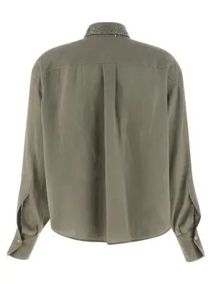 Brunello Cucinelli Sequin Collar Blouse