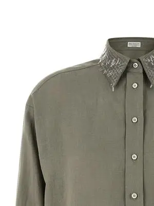 Brunello Cucinelli Sequin Collar Blouse