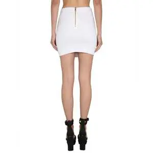 Balmain Stretch Mini Skirt - White