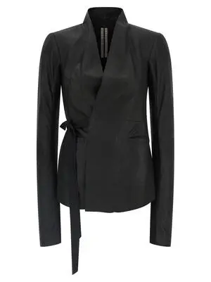 Rick Owens Hollywood' Leather Jacket - Black