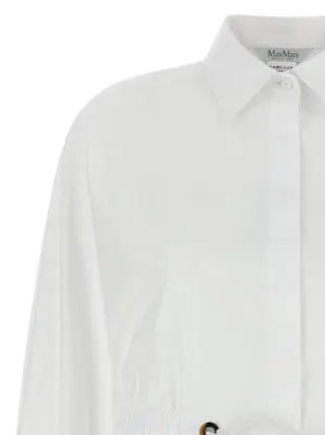 Max Mara Tazzina Pure Cotton Poplin Shirt - White