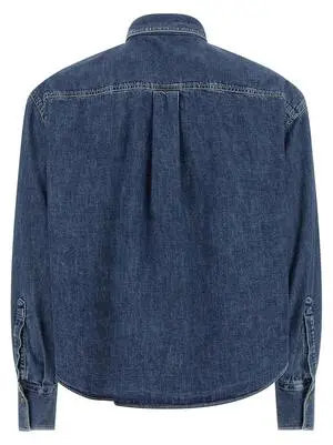 Brunello Cucinelli Shiny Pockets Denim Shirt