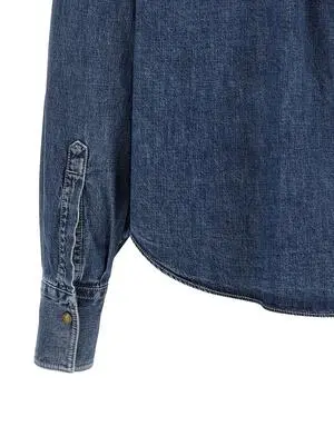 Brunello Cucinelli Shiny Pockets Denim Shirt