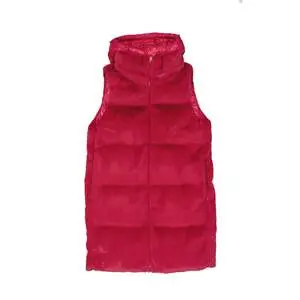 Herno Padded Faux Fur Vest Coat - Pink