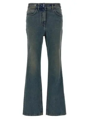 Givenchy Chain Jeans With Logo - Blue