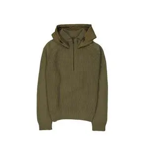 Herno Long-sleeved Hooded Knitted Jumper - Green