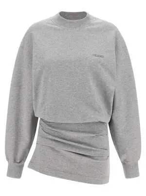 Attico Mélange Sweatshirt Dress - Gray