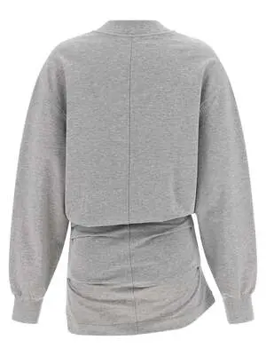 Attico Mélange Sweatshirt Dress - Gray