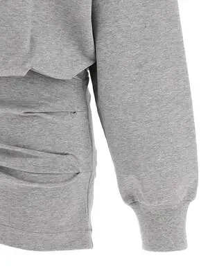 Attico Mélange Sweatshirt Dress - Gray