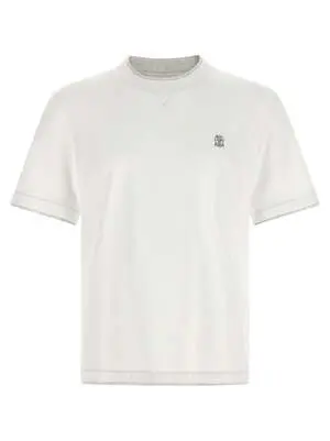 Brunello Cucinelli Double Layer T-shirt - White