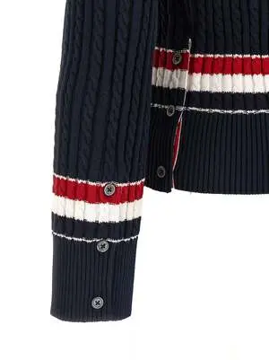 Thom Browne Rwb Intarsia Sweater