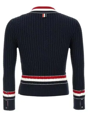 Thom Browne Rwb Intarsia Sweater - Blue