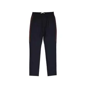Givenchy Striped Side Panel Wool Trousers - Blue