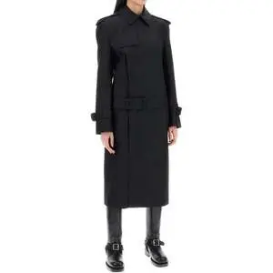 Burberry Silk Blend Trench Coat