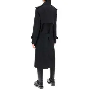 Burberry Silk Blend Trench Coat