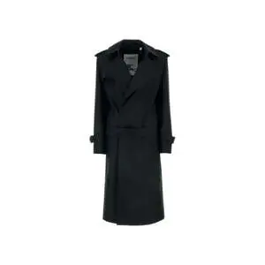 Burberry Silk Blend Trench Coat - Black