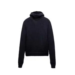 Prada Wool Hooded Sweater - Blue