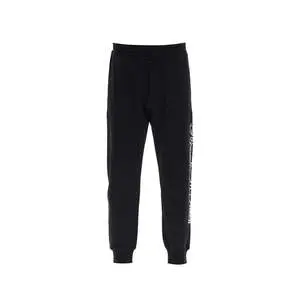 Alexander McQueen Logo Cotton Pants - Black