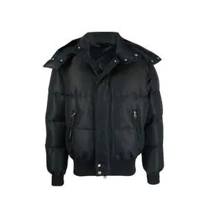 Alexander McQueen Wool Blend Padded Bomber - Black