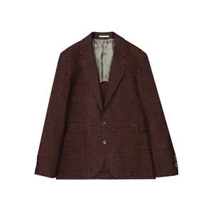 Brunello Cucinelli Tartan Wool Jacket - Red