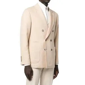 Brunello Cucinelli Wool Double-breasted Jacket - Cream