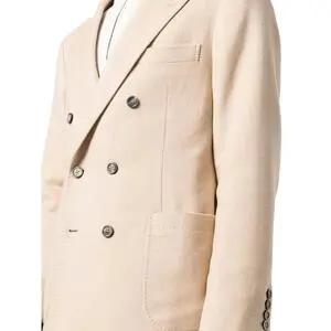 Brunello Cucinelli Wool Double-breasted Jacket - Cream