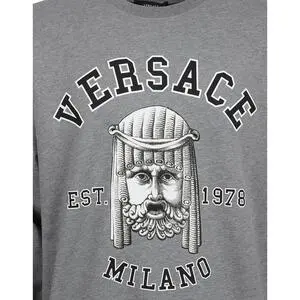 Versace Cotton Crewneck Sweatshirt - Gray
