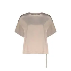 Herno Asymmetric Short-sleeve Blouse - Cream
