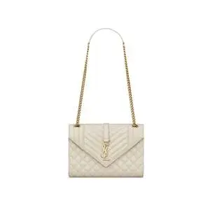 Saint Laurent Envelope Medium Bag - Cream