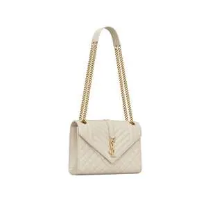 Saint Laurent Envelope Medium Bag - Cream