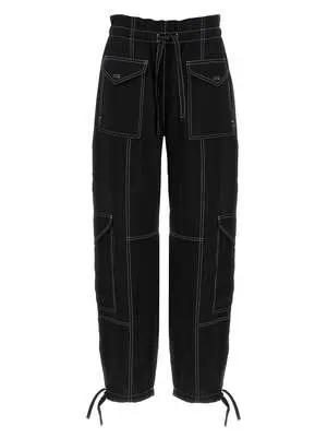GANNI Light Slub Pocket' Pants - Black