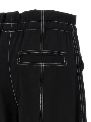GANNI Light Slub Pocket Pants - Black