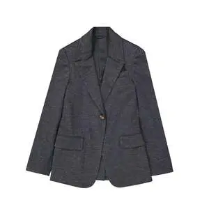 Brunello Cucinelli Wool Blazer - Gray