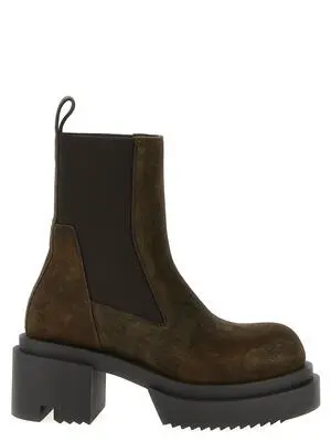 Rick Owens Beatle Bogun' Ankle Boots - Brown