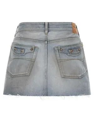 Balenciaga City Denim Miniskirt - Blue