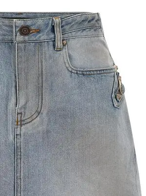 Balenciaga City Denim Miniskirt - Blue