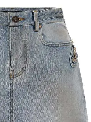 Balenciaga City Denim Miniskirt - Blue
