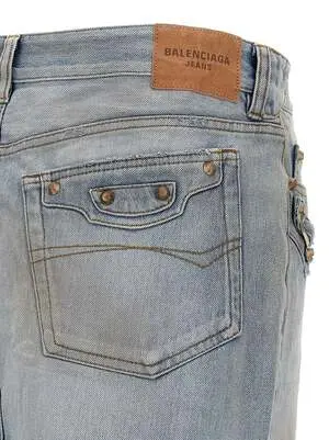 Balenciaga City Denim Miniskirt - Blue