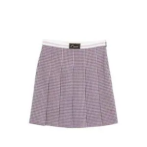 Marni Pleated Check Pattern Skirt - Pink
