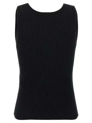 Kenzo Boke Flower 2.0 Ribbed Viscose Top - Black