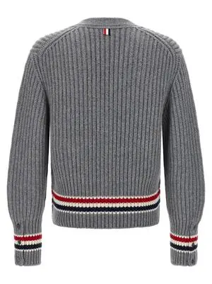 Thom Browne Rwb Tape Cardigan