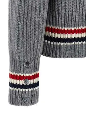 Thom Browne Rwb Tape Cardigan