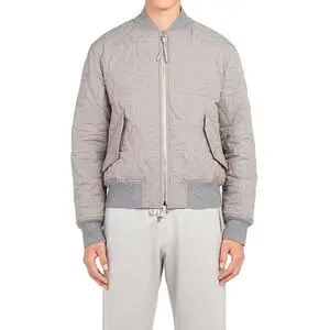 FERRAGAMO Quilted Bomber Jacket - Gray