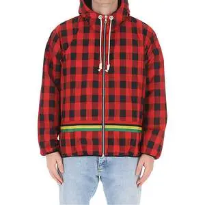 Palm Angels Checked Windbreaker Jacket