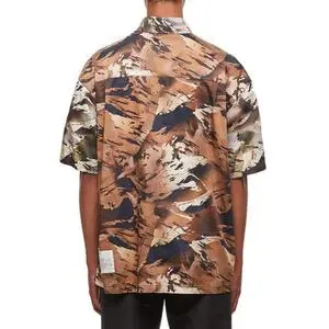 Heron Preston Camouflage Popline Shirt - Green