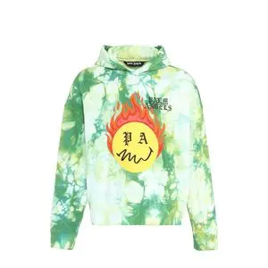 Palm Angels Hoodie Patch Sweatshirt - Green