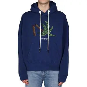 Palm Angels Palm Angles Hoodie Sweatshirt - Blue