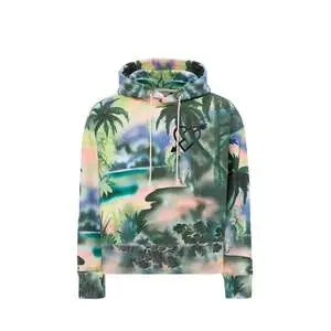 Palm Angels Cotton Hooded Sweatshirt - Green