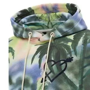 Palm Angels Cotton Hooded Sweatshirt - Green